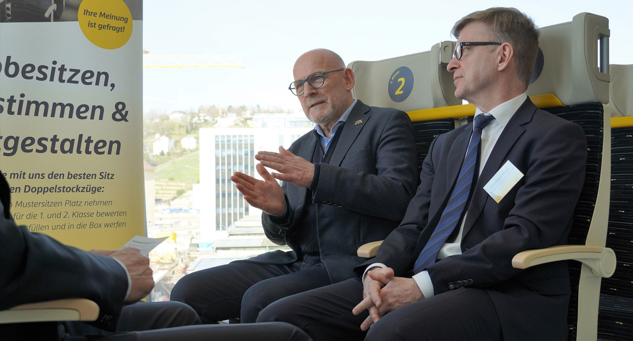 Bitte testen: Sitzkomfort für neue bwegt-Doppelstockzüge: Ministerium ...