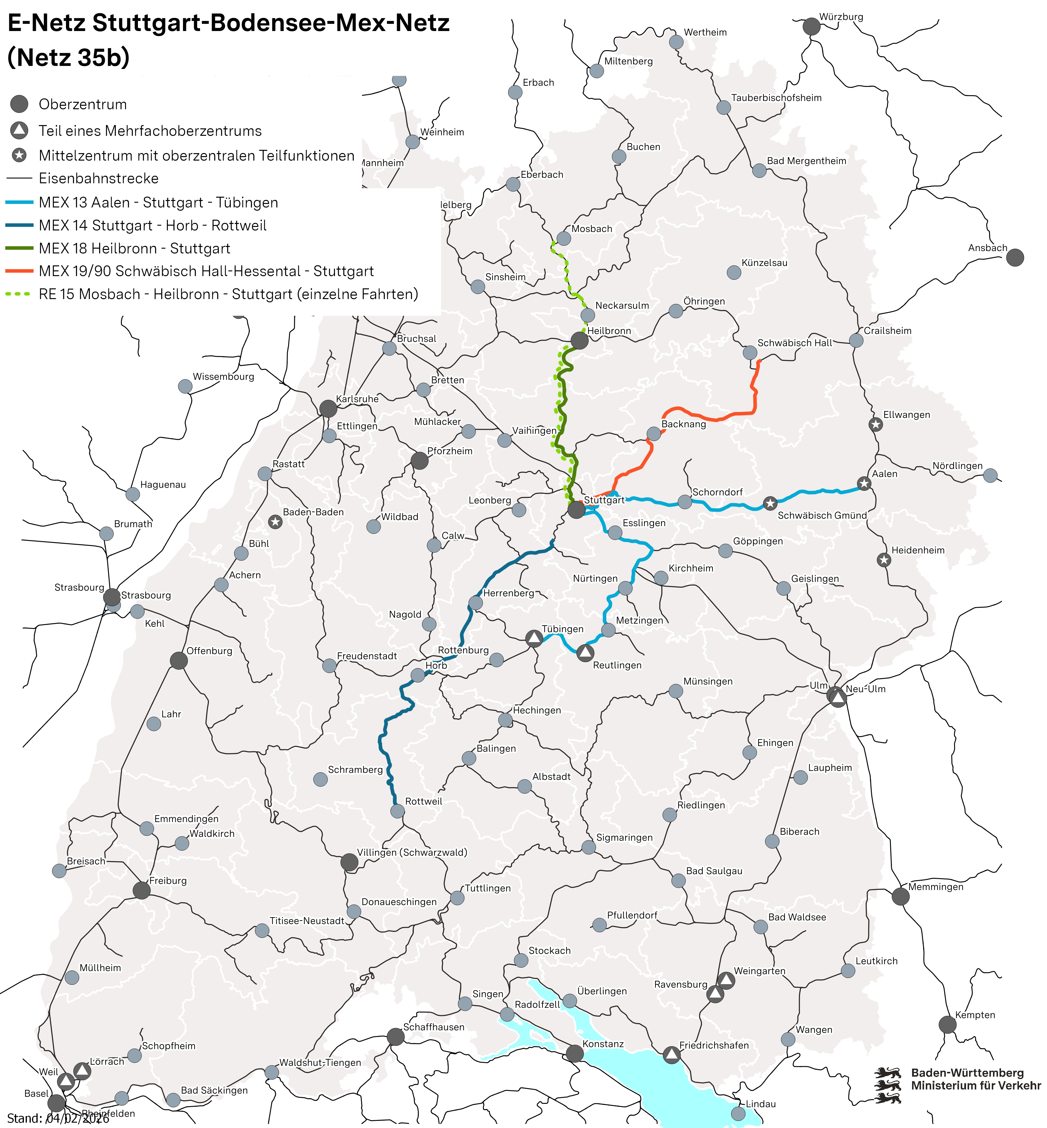 Netz 35b: E-Netz Stuttgart-Bodensee MEX-Netz: Ministerium für Verkehr ...